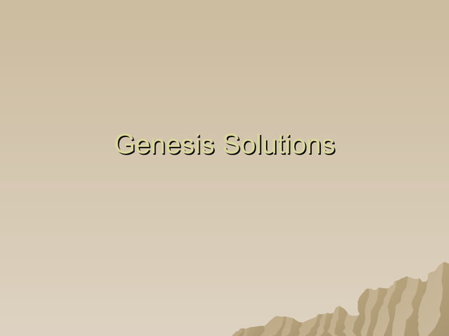 Genesis Solutions | PPT