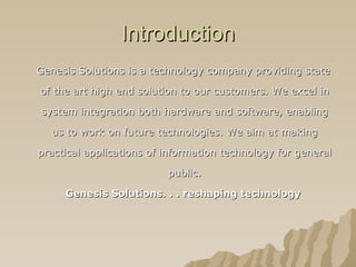 Genesis Solutions | PPT