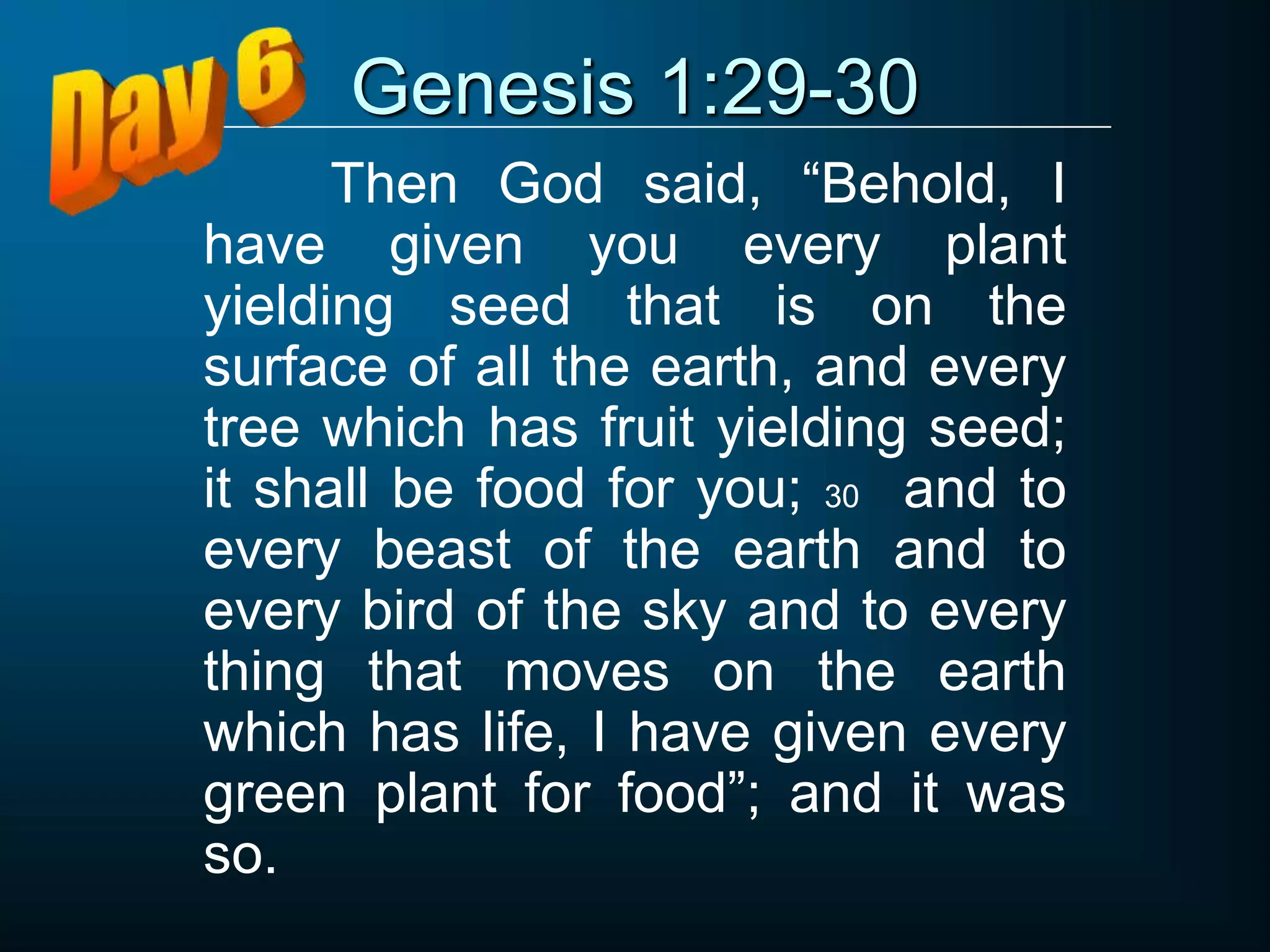 Genesis 01 six days of creation | PPT