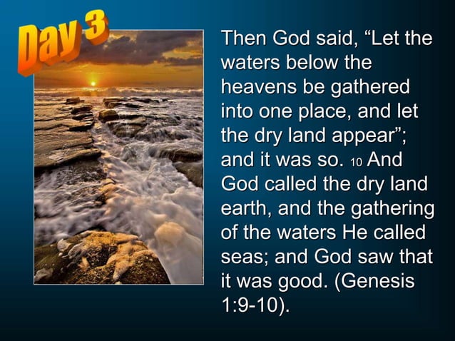 Genesis 01 six days of creation | PPT | Christianity | Religion ...