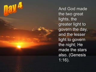 Genesis 01 six days of creation | PPT