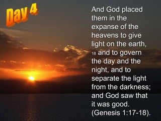 Genesis 01 six days of creation | PPT