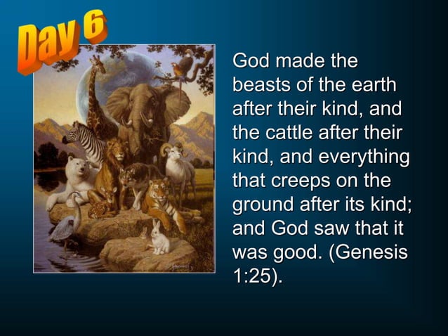 Genesis 01 six days of creation | PPT | Christianity | Religion ...