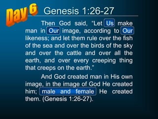 Genesis 01 six days of creation | PPT