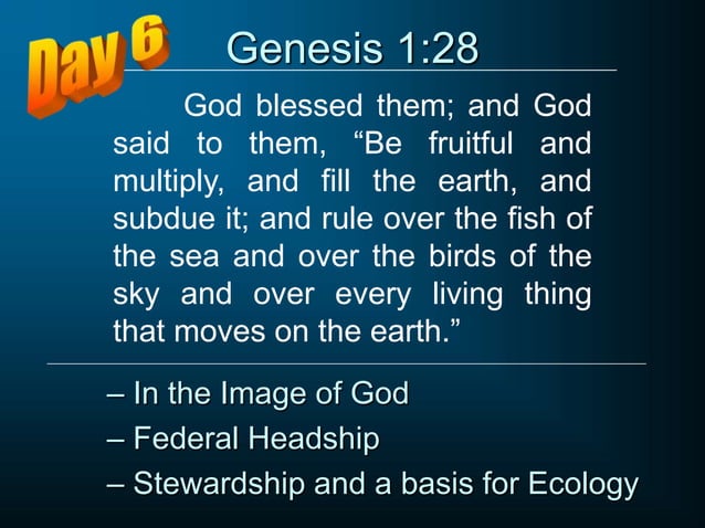 Genesis 01 six days of creation | PPT | Christianity | Religion ...