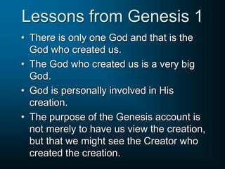 Genesis 01 six days of creation | PPT