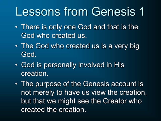 Genesis 01 six days of creation | PPT | Christianity | Religion ...