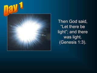 Genesis 01 six days of creation | PPT