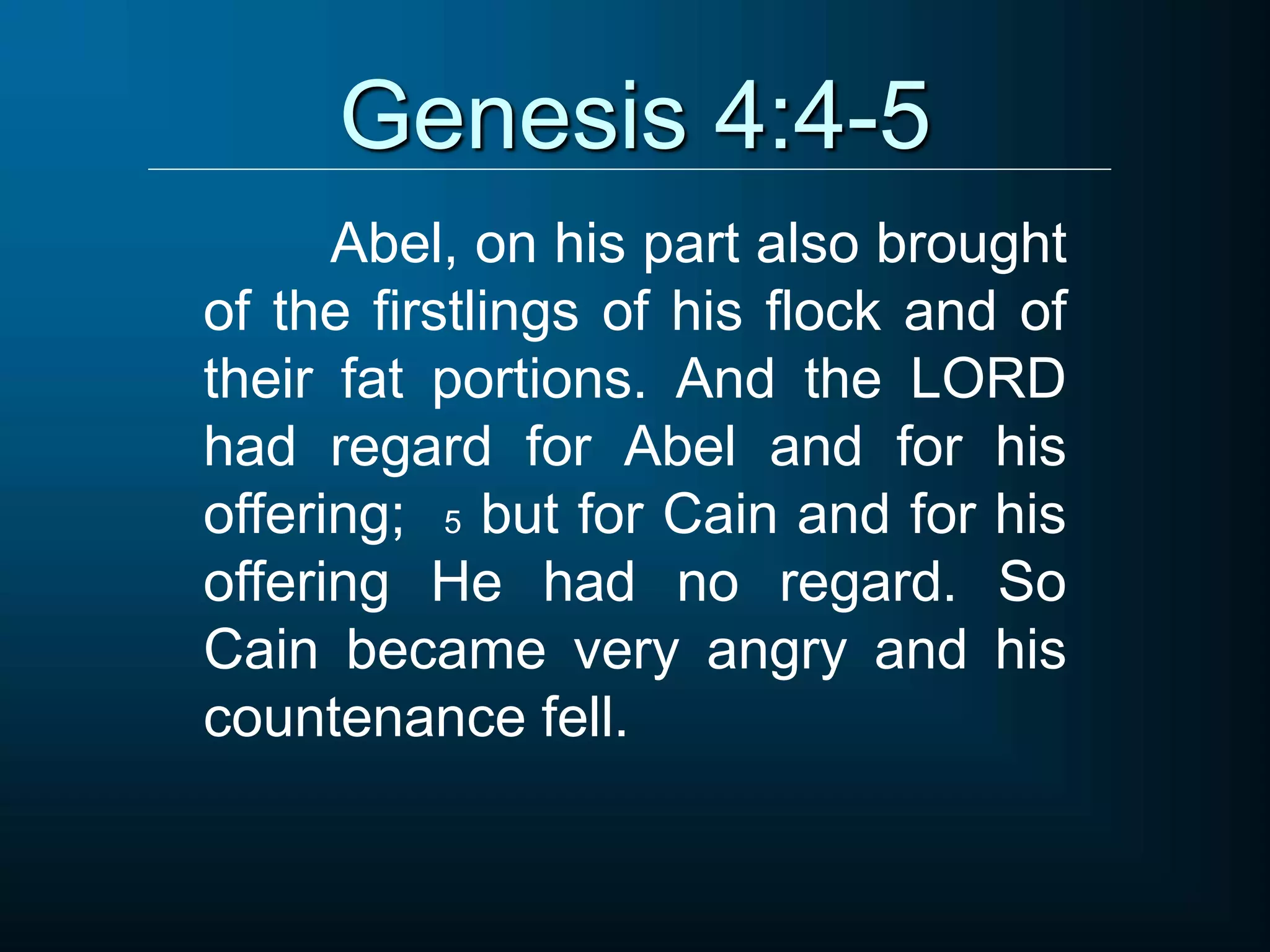 Genesis 04: The way of cain | PPT