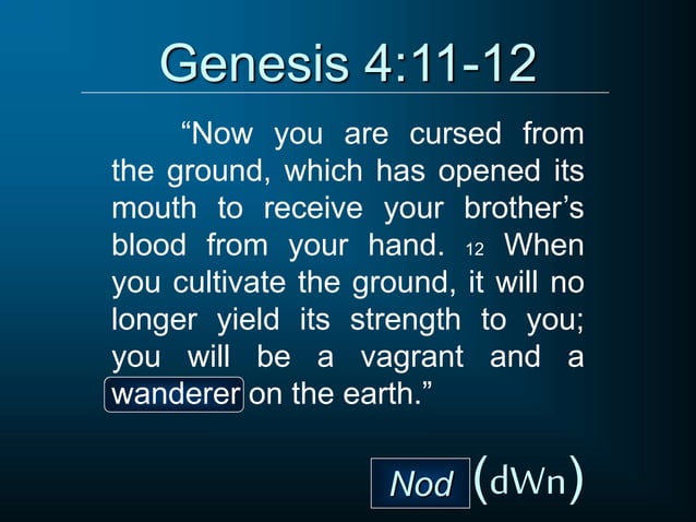 Genesis 04: The way of cain | PPT