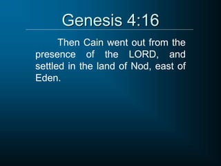 Genesis 04: The way of cain | PPT