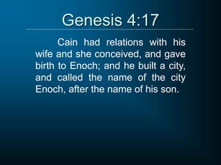 Genesis 04: The way of cain | PPT