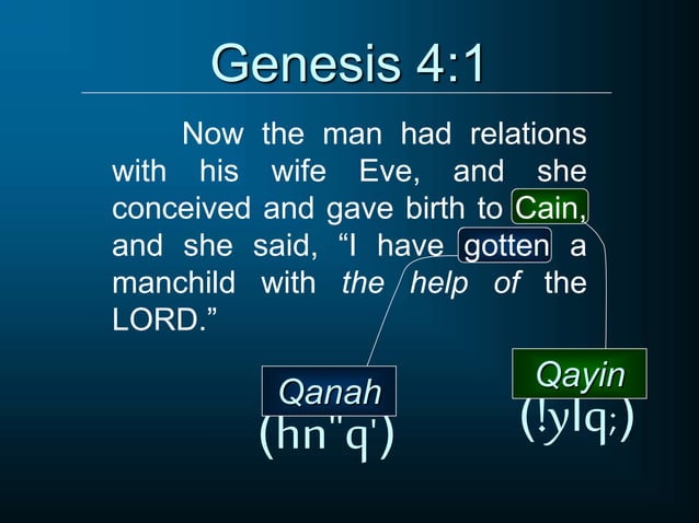 Genesis 04: The way of cain | PPT