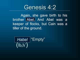 Genesis 04: The way of cain | PPT