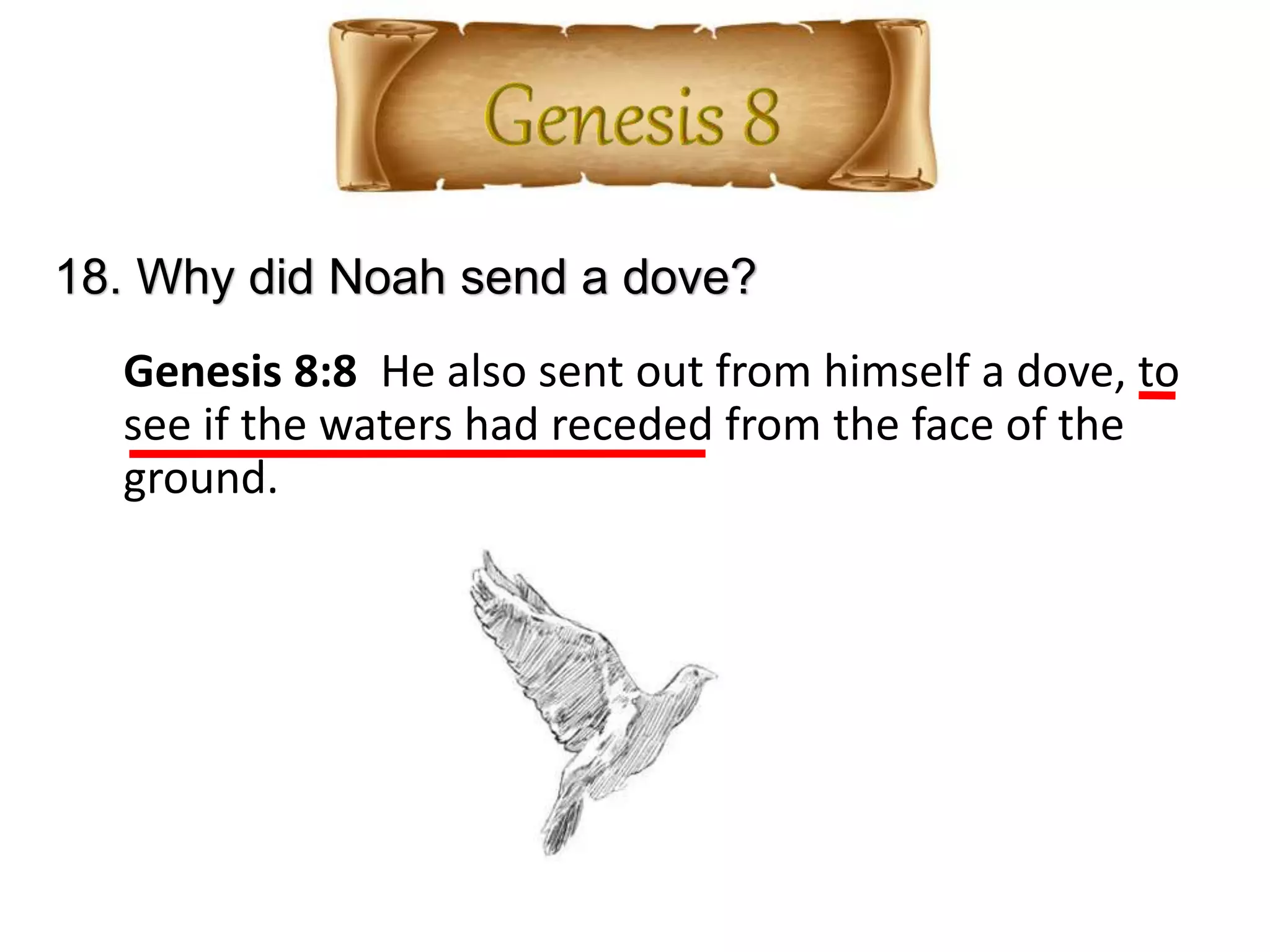 God Remembered Noah - Genesis 8 | PPTX