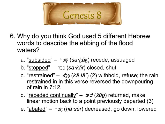 God Remembered Noah - Genesis 8 | PPT
