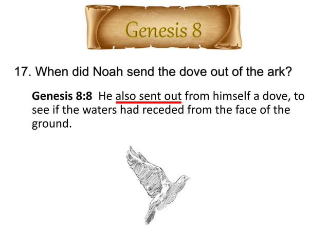 God Remembered Noah - Genesis 8 | PPT