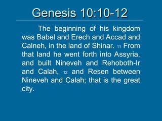 Genesis_10-11.ppt prophecy of the nations | PPT