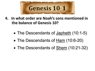 Genesis 10 - Table of Nations | PDF
