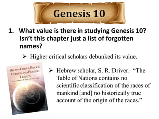 Genesis 10 - Table of Nations | PDF