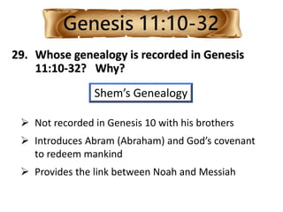 Genesis 11:5-32 Genealogy of Shem | PPTX | Christianity | Religion & Spirituality