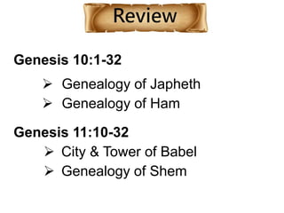 Genesis 11:5-32 Genealogy of Shem | PPTX | Christianity | Religion & Spirituality