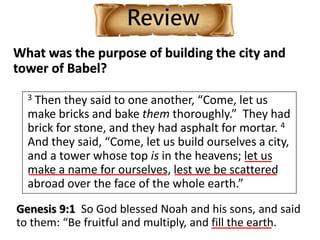 Genesis 11:5-32 Genealogy of Shem | PPTX