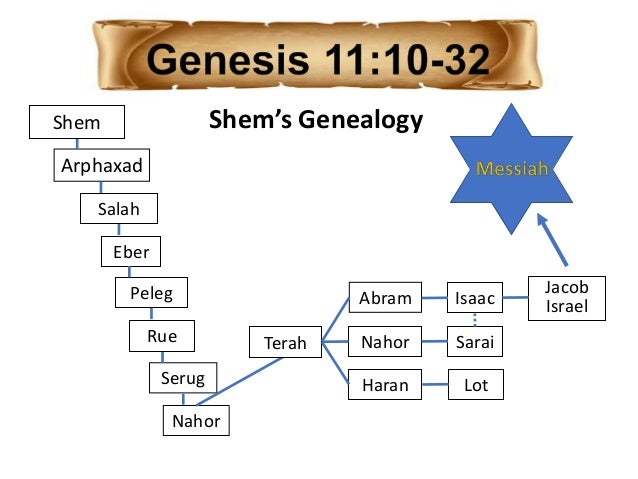 Genesis 11:5-32 Genealogy of Shem