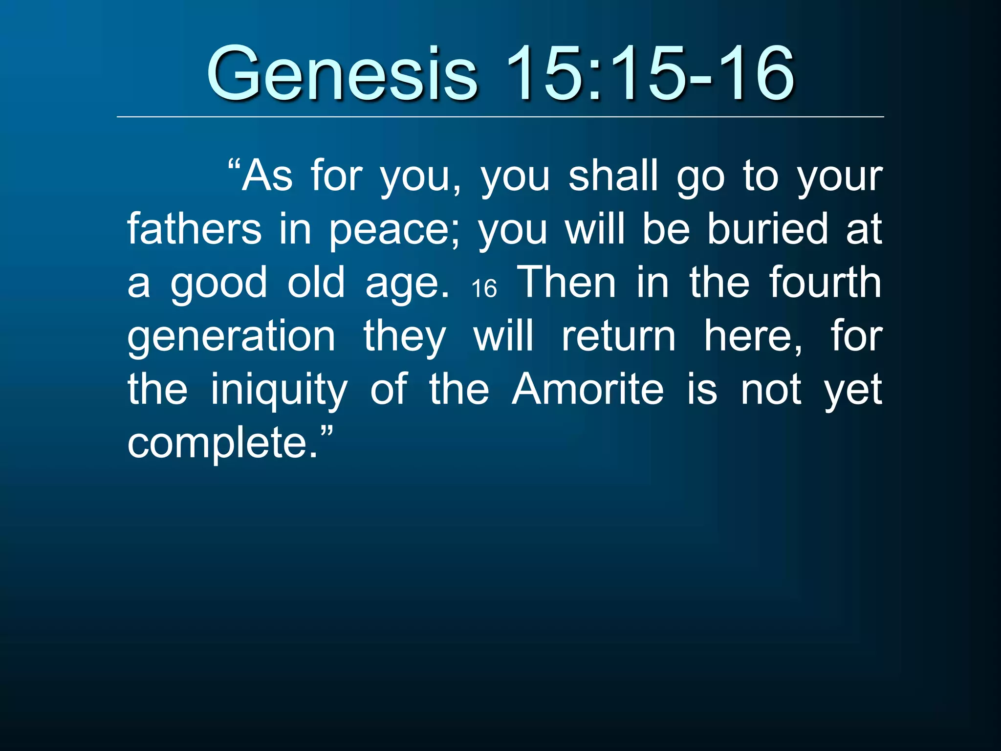 Genesis 15 17: The Abrahamic covenant | PPT