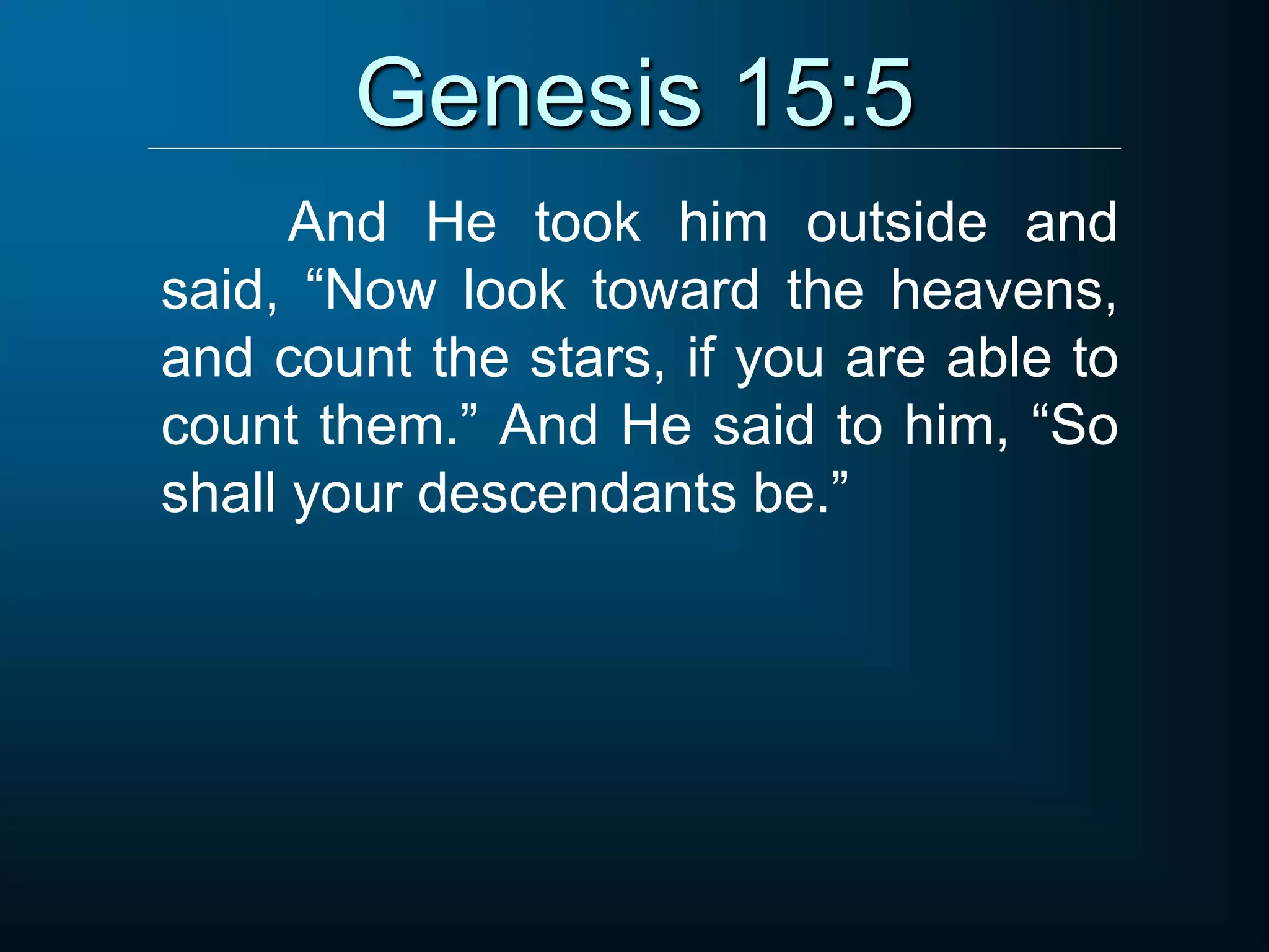 Genesis 15 17: The Abrahamic covenant | PPT