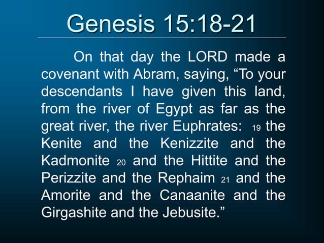Genesis 15 17: The Abrahamic covenant | PPT | Christianity | Religion ...