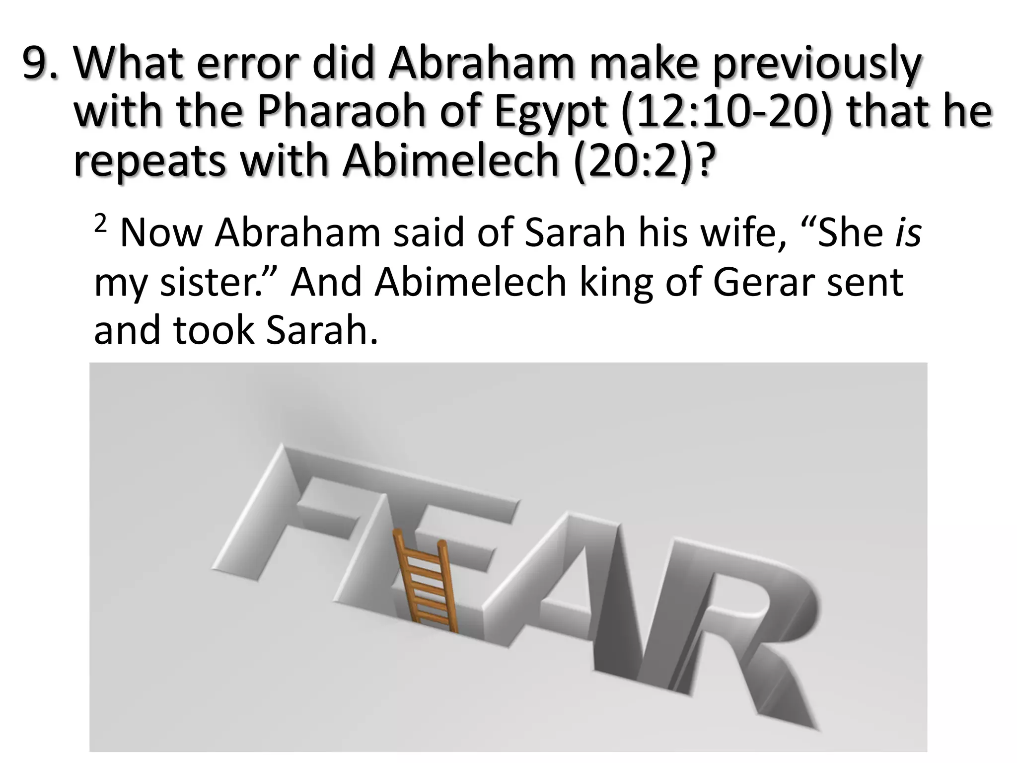 Genesis 20 - Abraham & Abimelech | PDF