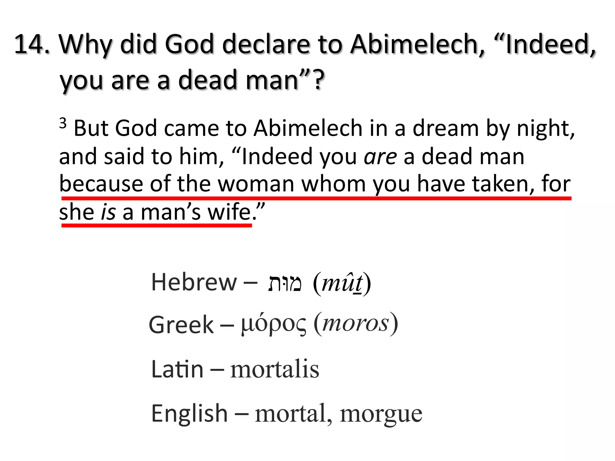 Genesis 20 - Abraham & Abimelech | PDF
