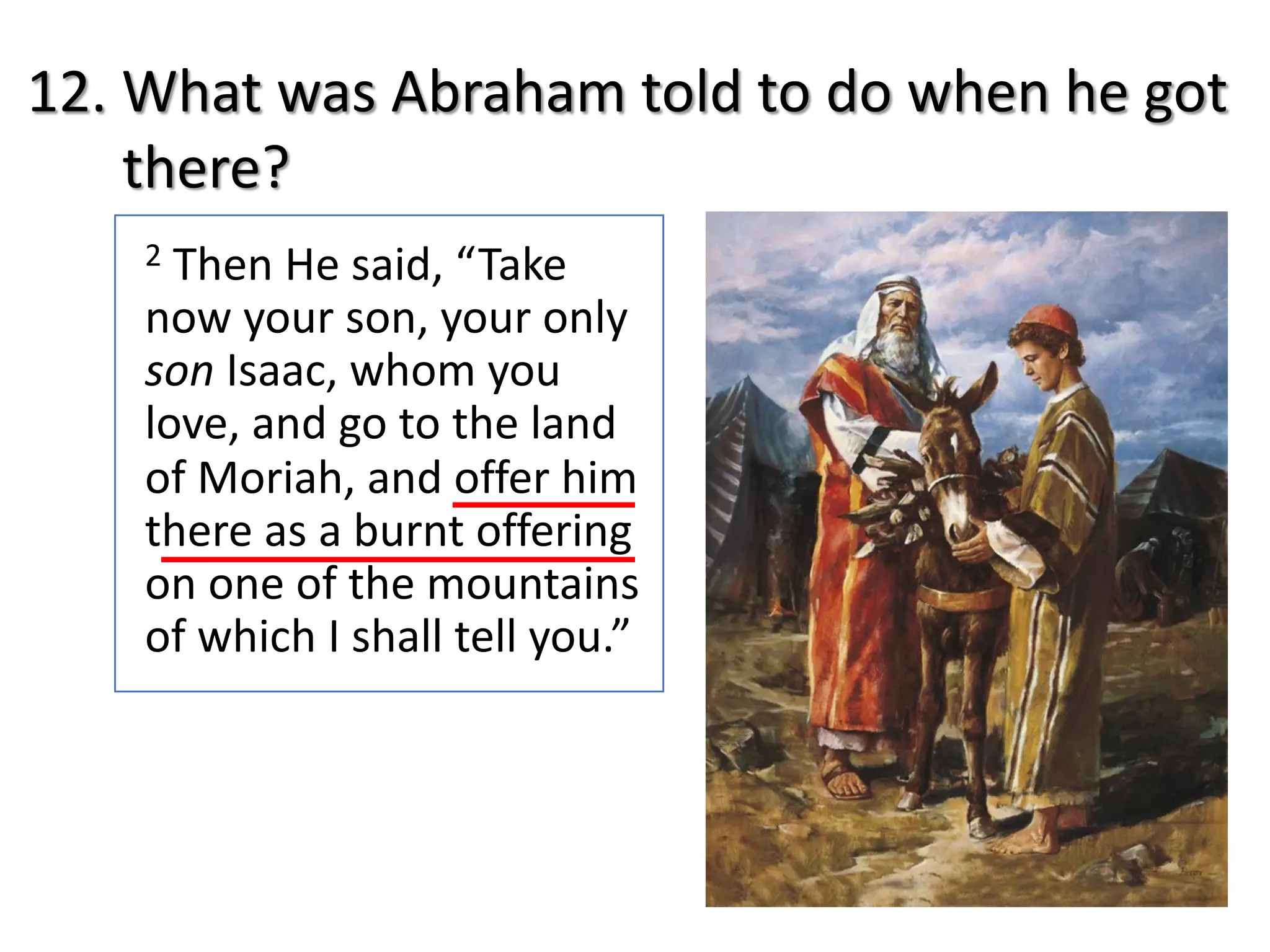 Abraham's Offering of Isaac - Genesis 22 | PDF