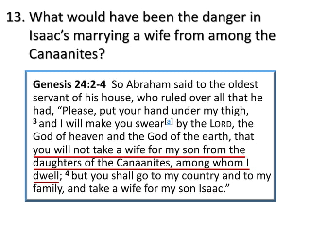 Isaac & Rebekah - Genesis 24:1-67 | PDF