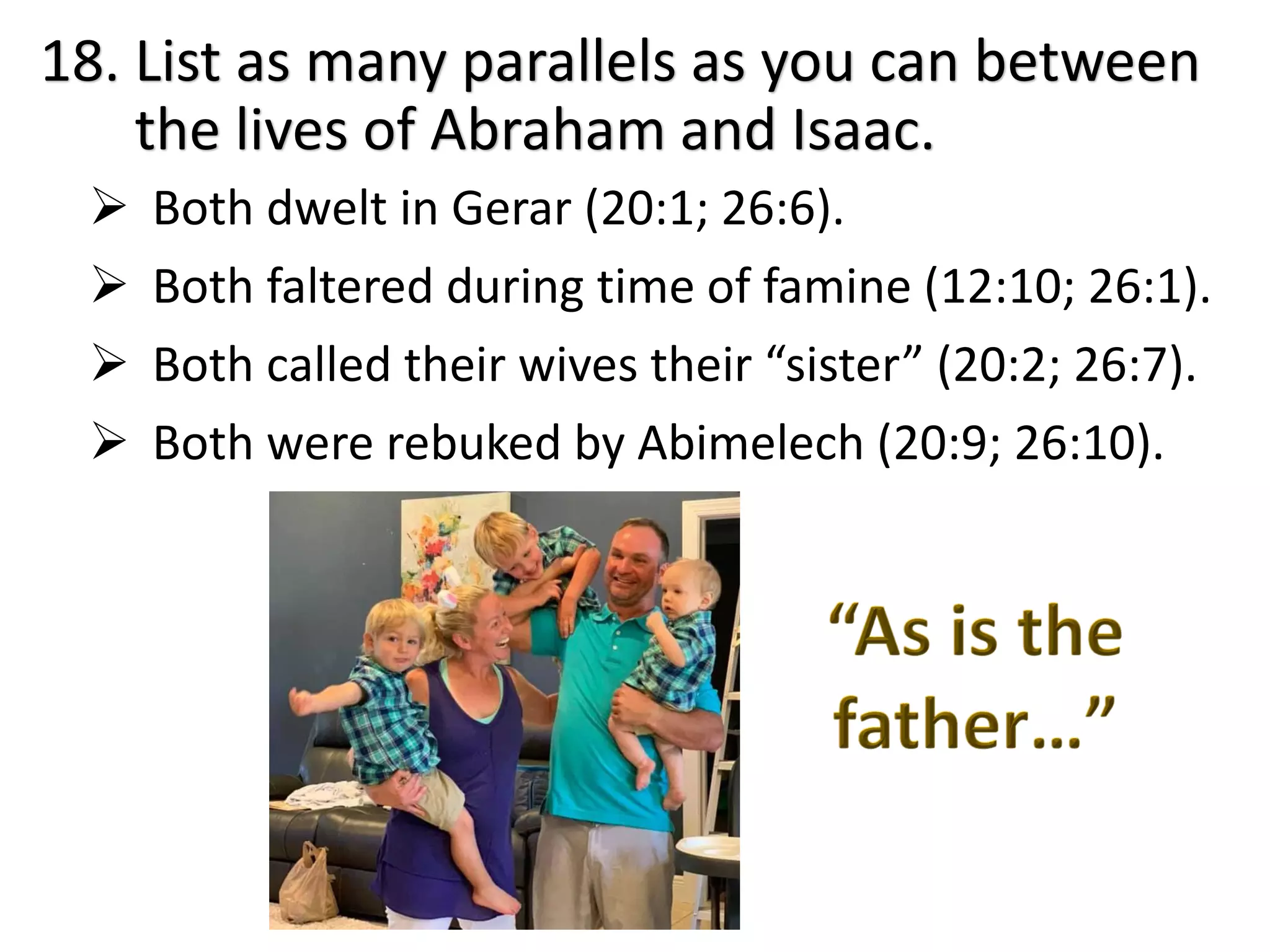 Isaac & Abimelek - Genesis 26:1-35 | PDF