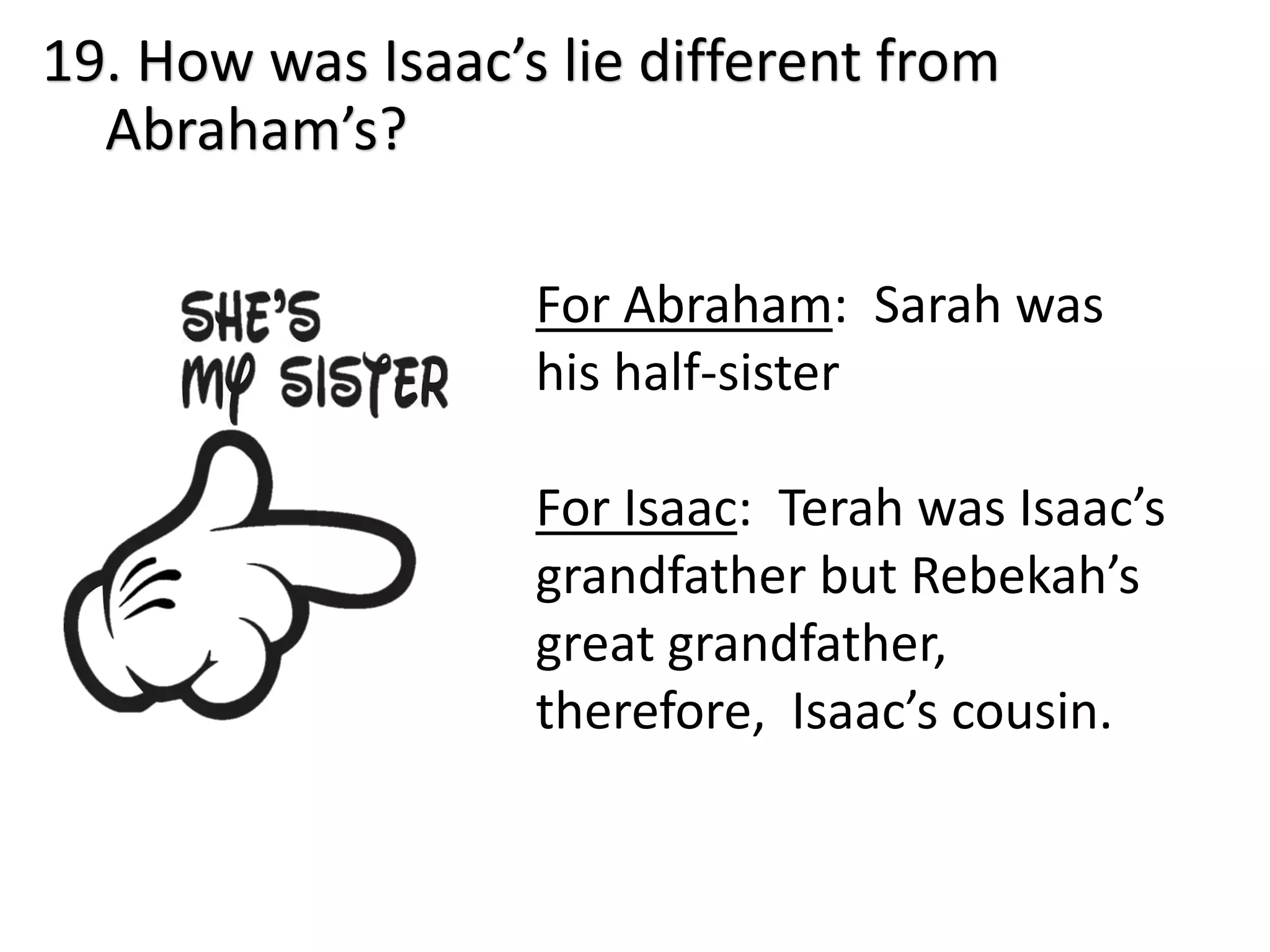 Isaac & Abimelek - Genesis 26:1-35 | PDF