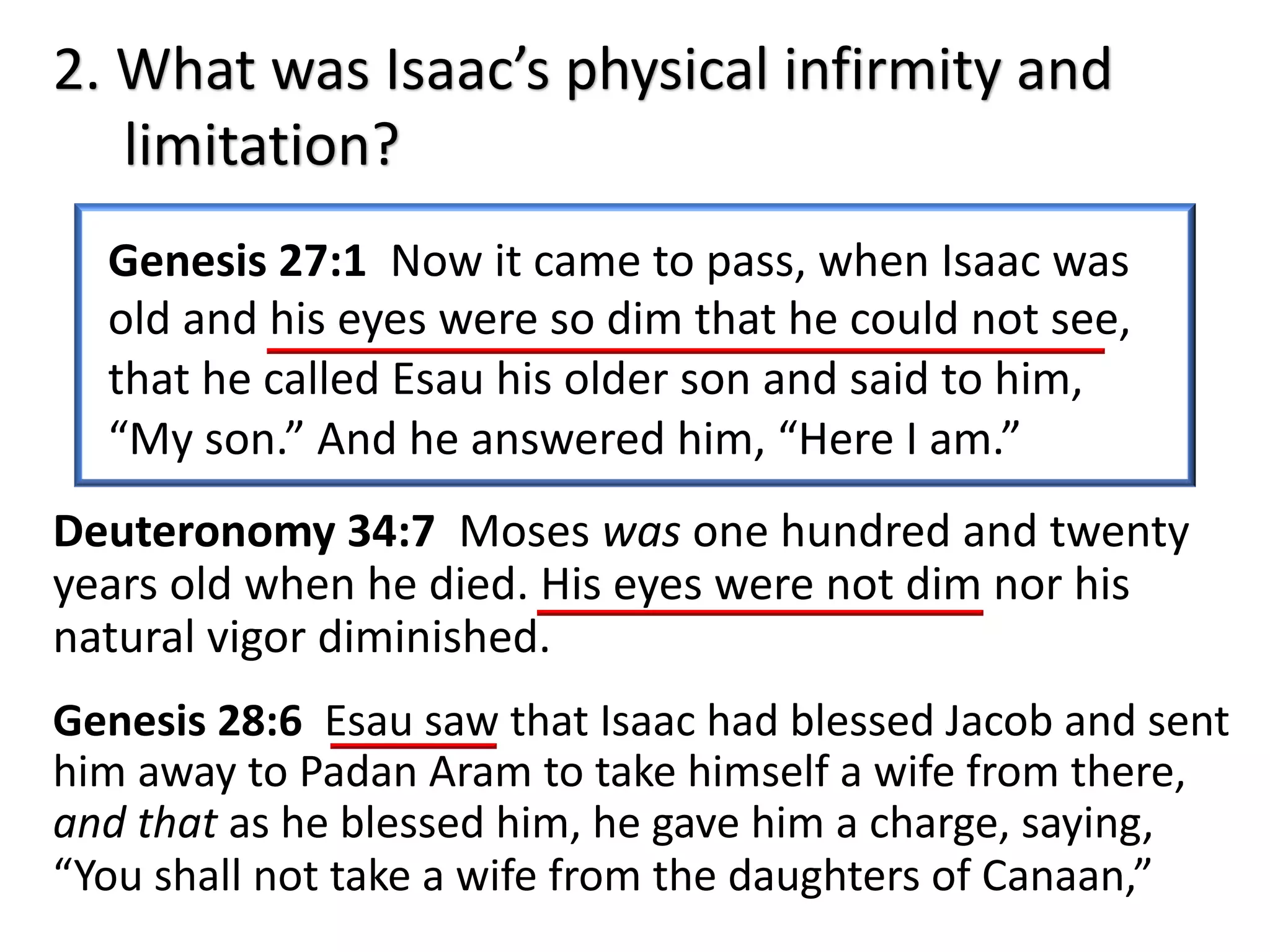 Stolen Blessing - Genesis 27 | PDF