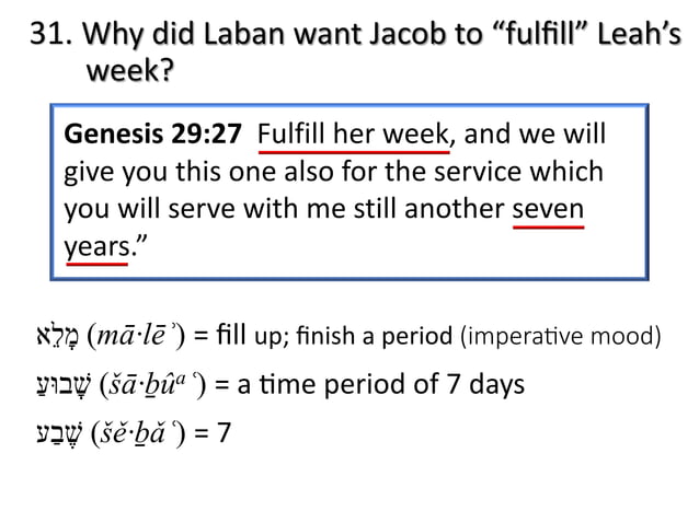 Jacob Marries Twice - Genesis 29 | PDF