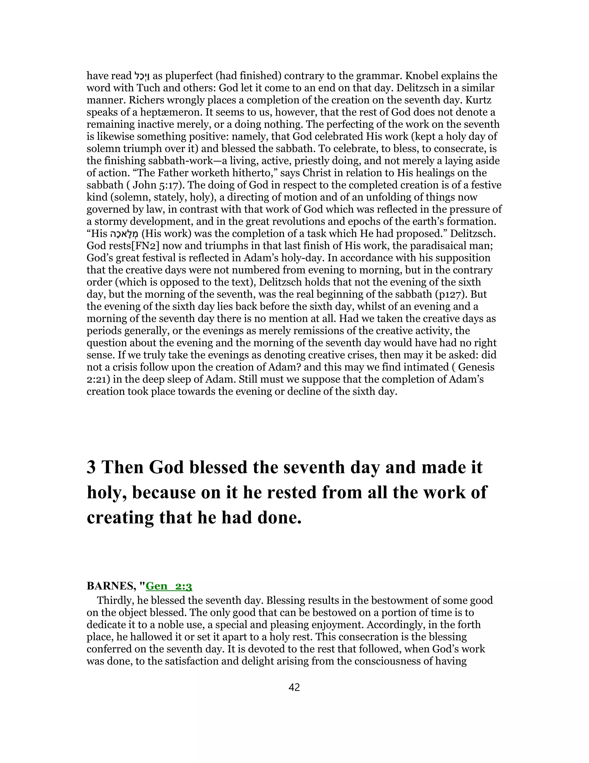 Genesis 2 commentary | PDF