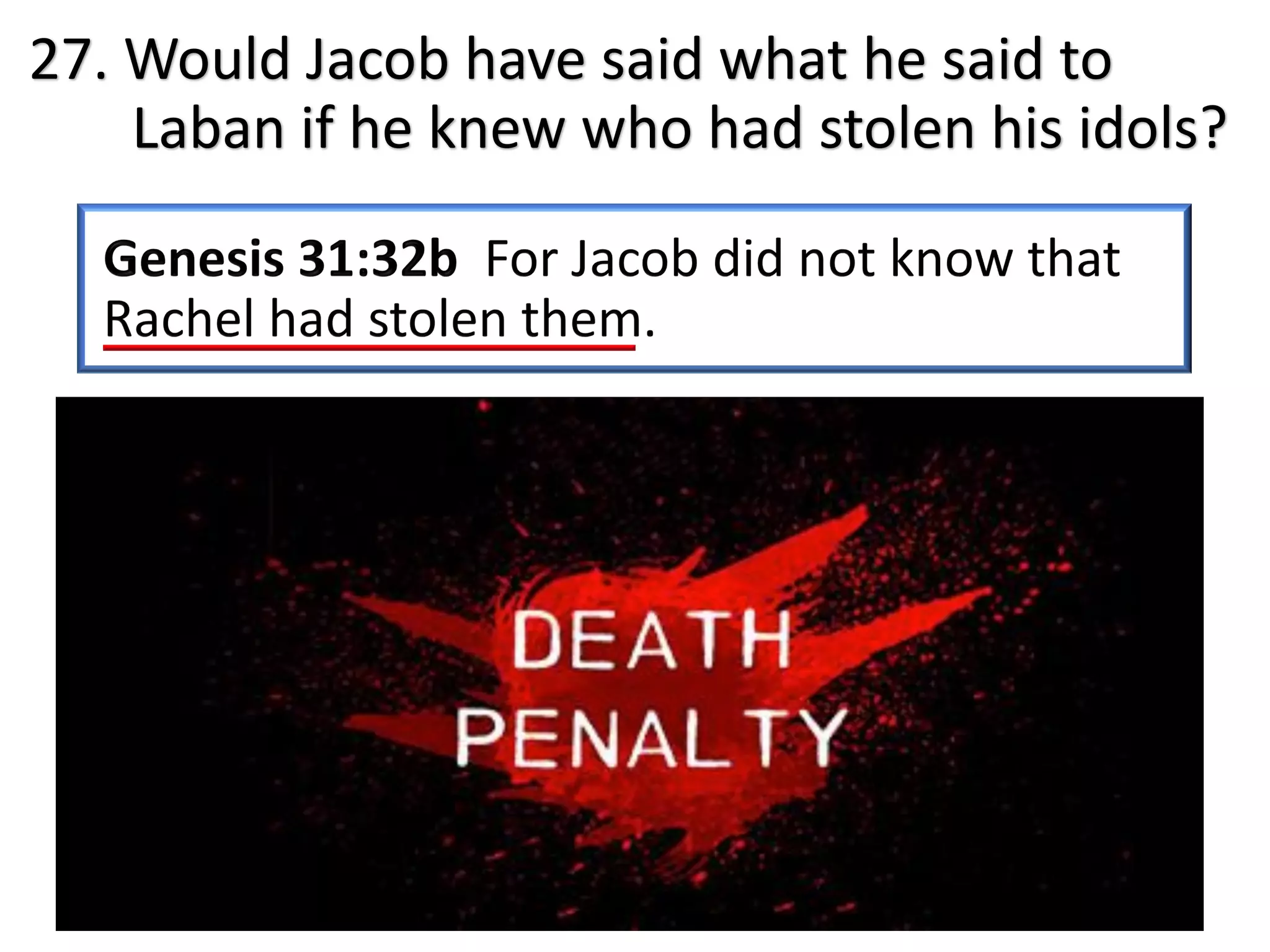 Jacob Flees from Laban - Genesis 31 | PPT