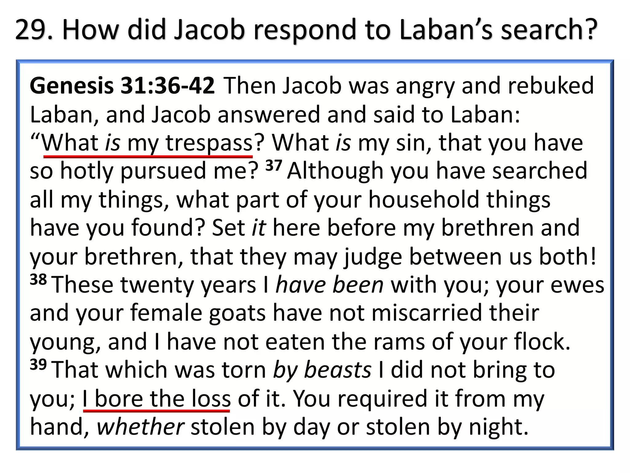 Jacob Flees from Laban - Genesis 31 | PPT