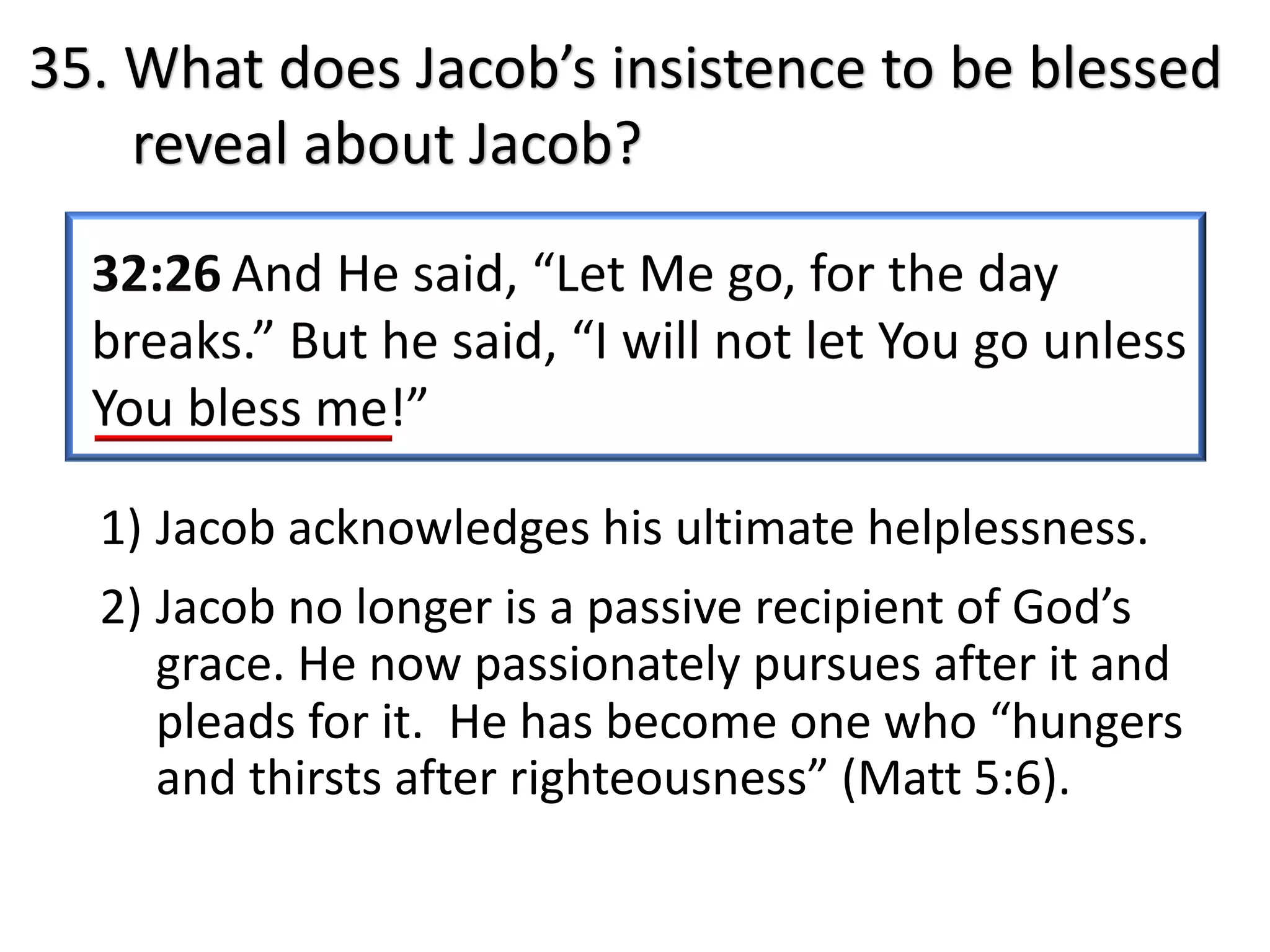 Jacob Wrestles with the Lord - Genesis 32 | PDF