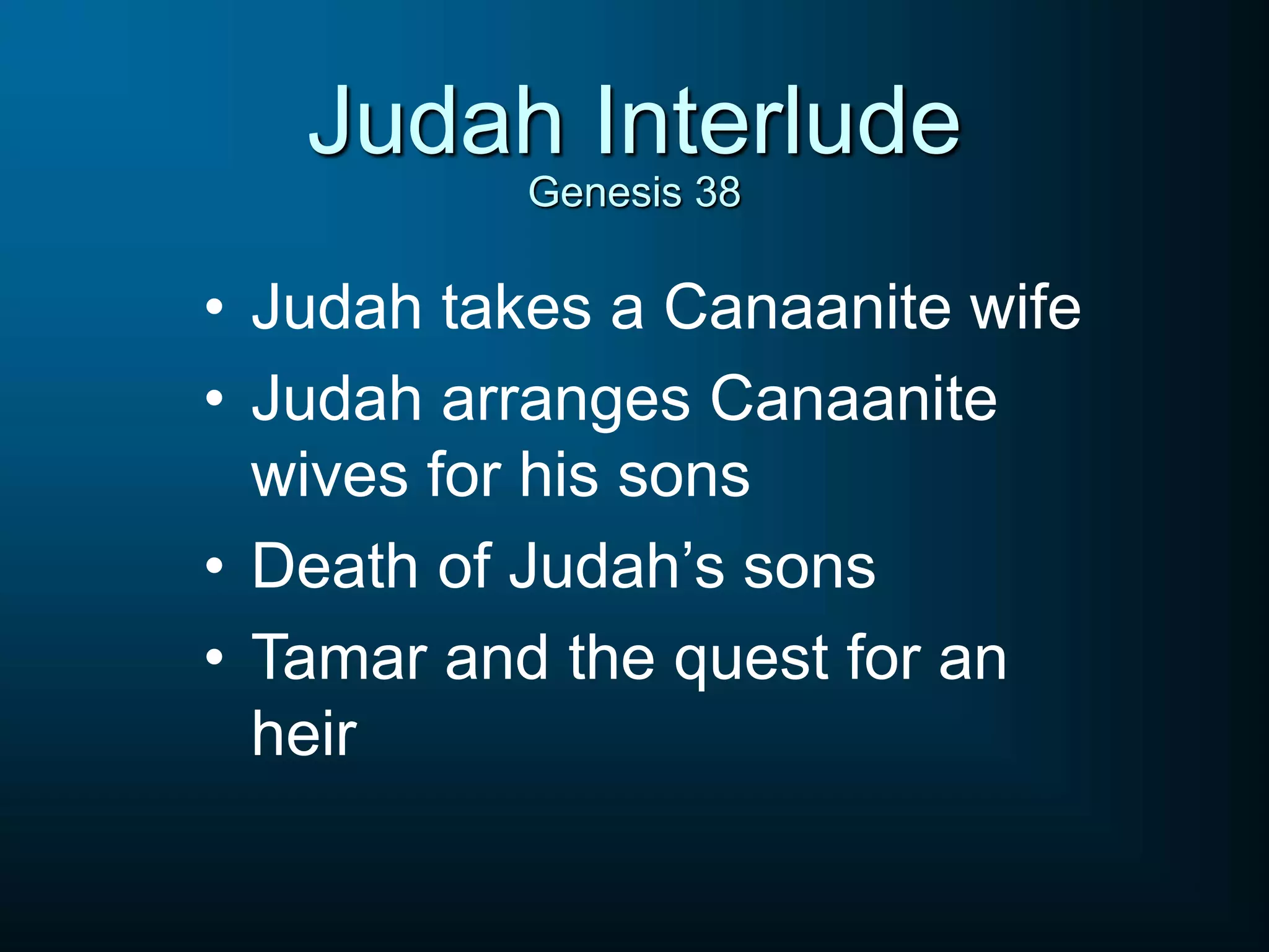 Genesis 37 50: The joseph narrative | PPT