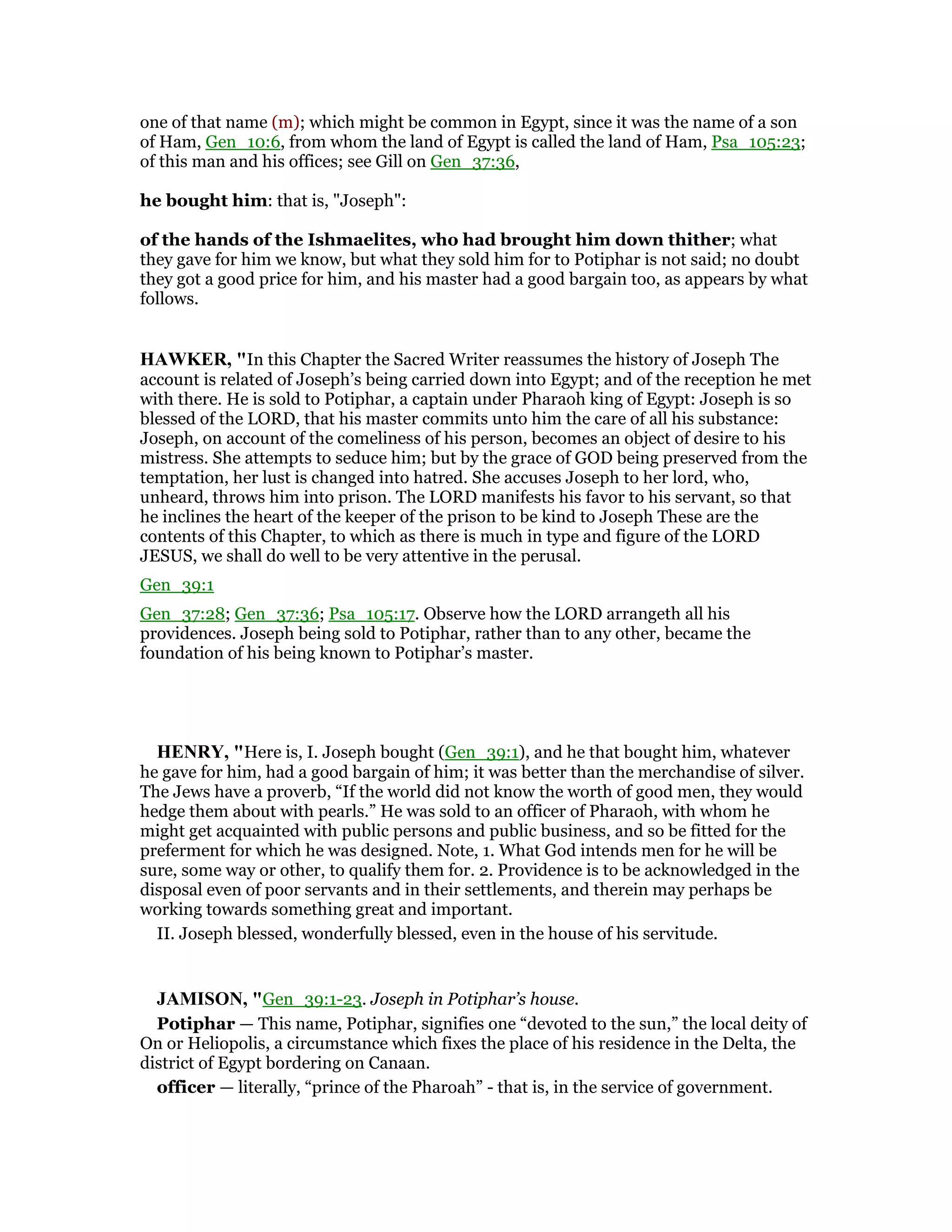 Genesis 39 commentary | PDF