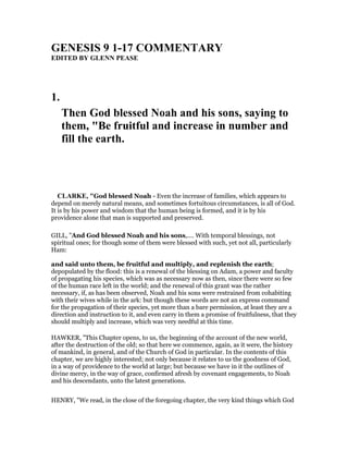 Genesis 9 1 17 commentary | PDF
