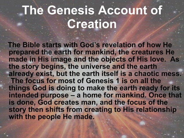 Genesis account of_creation_power_point | PPT