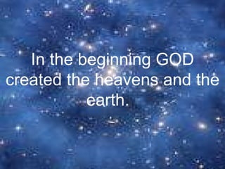 Genesis account of_creation_power_point | PPT