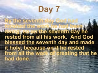 Genesis account of_creation_power_point | PPT