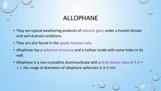 GENESIS AND TRANSFORMATION OF NON CRYSTALLINE SILICATE CLAY MINERAL.pptx